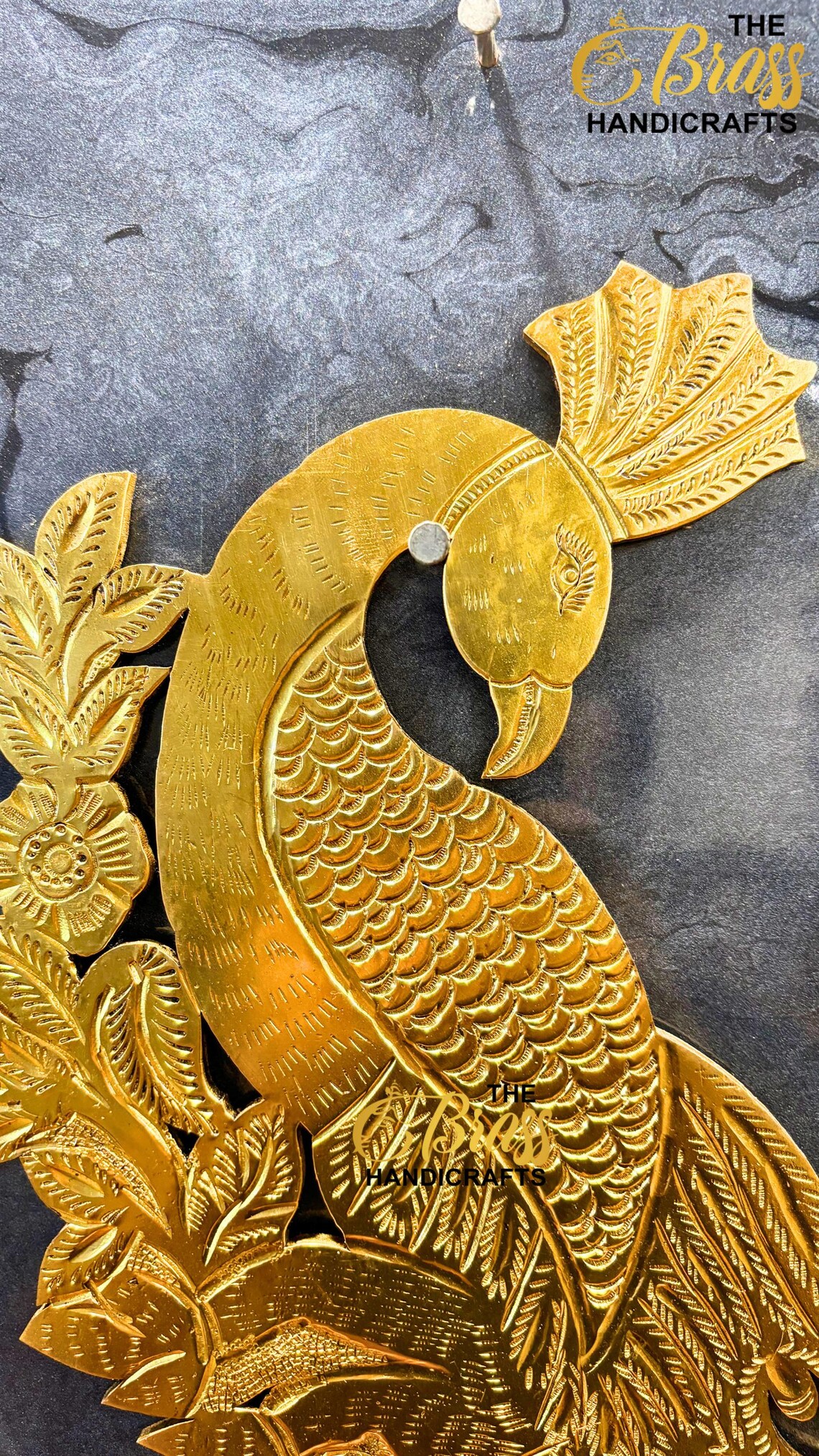 100% Brass Peacock Wall Art, Handcrafted Wall Hanging Peacock Design ...