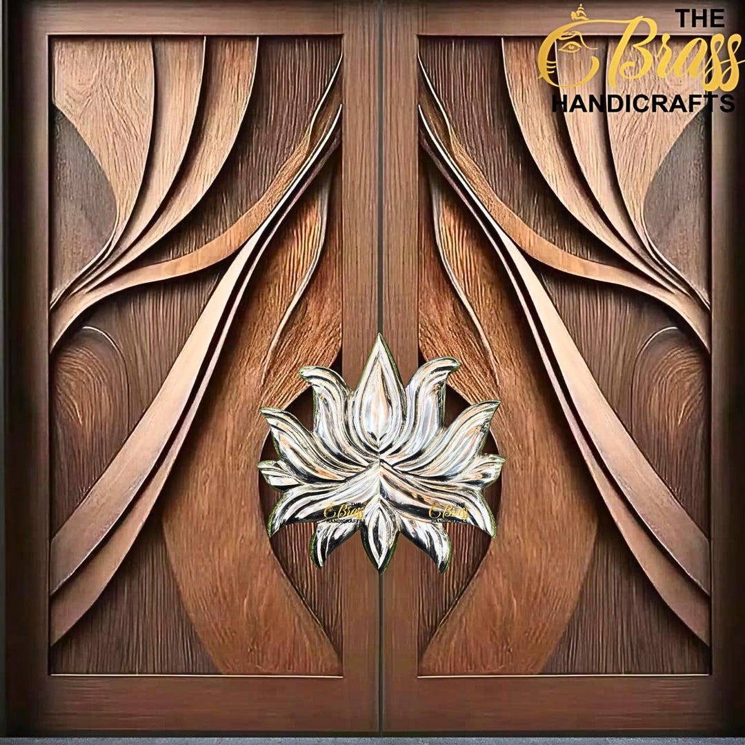 Brass Lotus Shaped Door Handle Best for Home Decor Lotus Shaped Handle ...