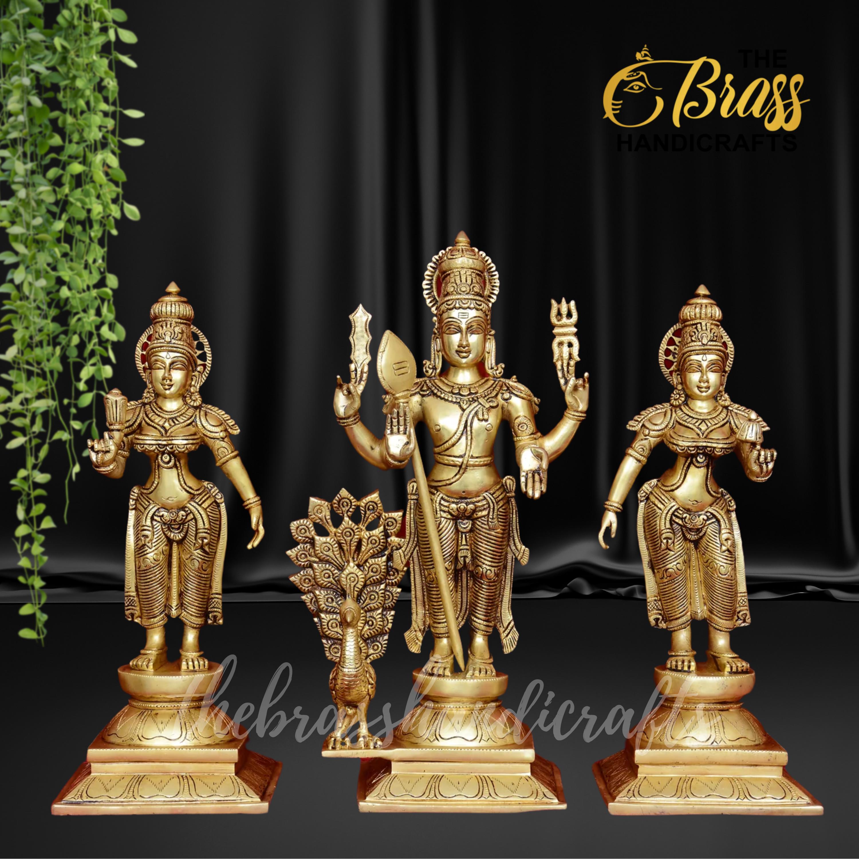 Murugan Set With Vali and Devasena, Lord Murugan Swami Valli Deivanai ...