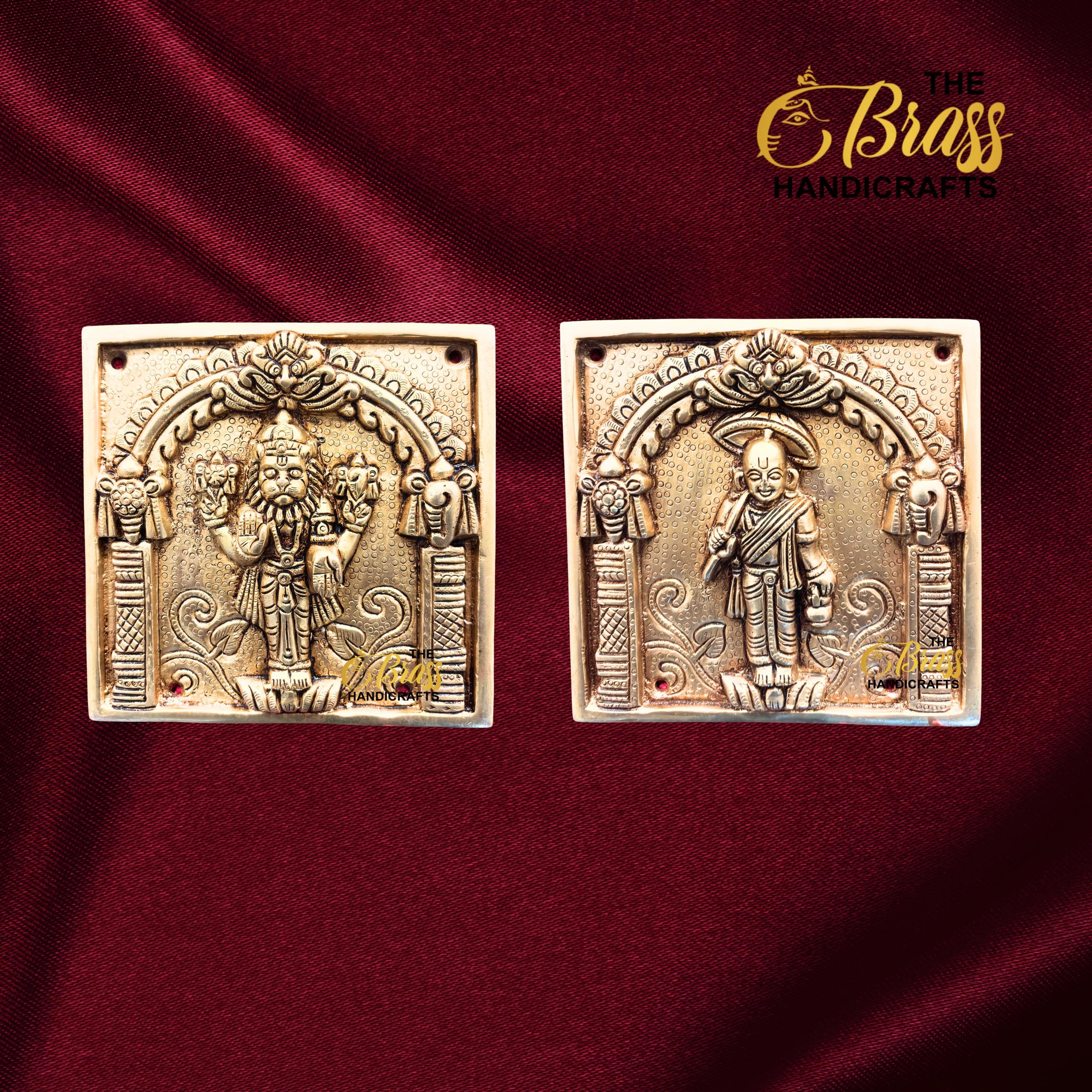 Brass Vishnu Dashavatar Wall Tiles: Hindu Puja Room Decor, Vishnu ...