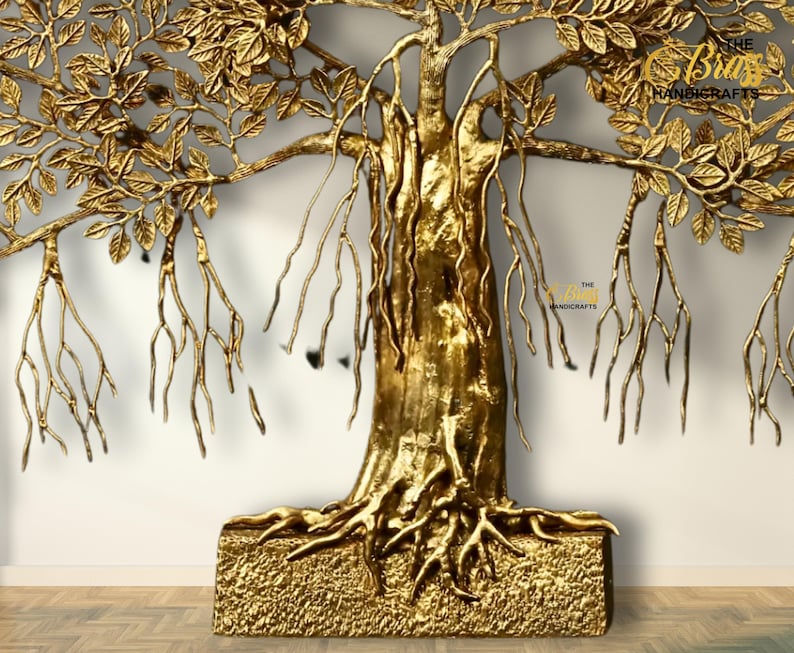 Brass Tree of Life With Stand | Kalpavriksha 100% Made From Pure Brass ...