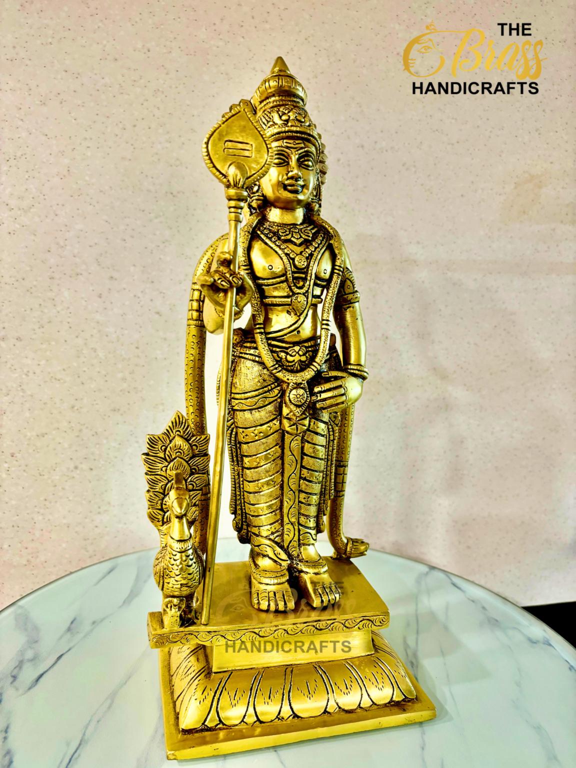Handcrafted Brass Murugan Statue Kartikeyan Idol | Kandhan, Kumaran ...