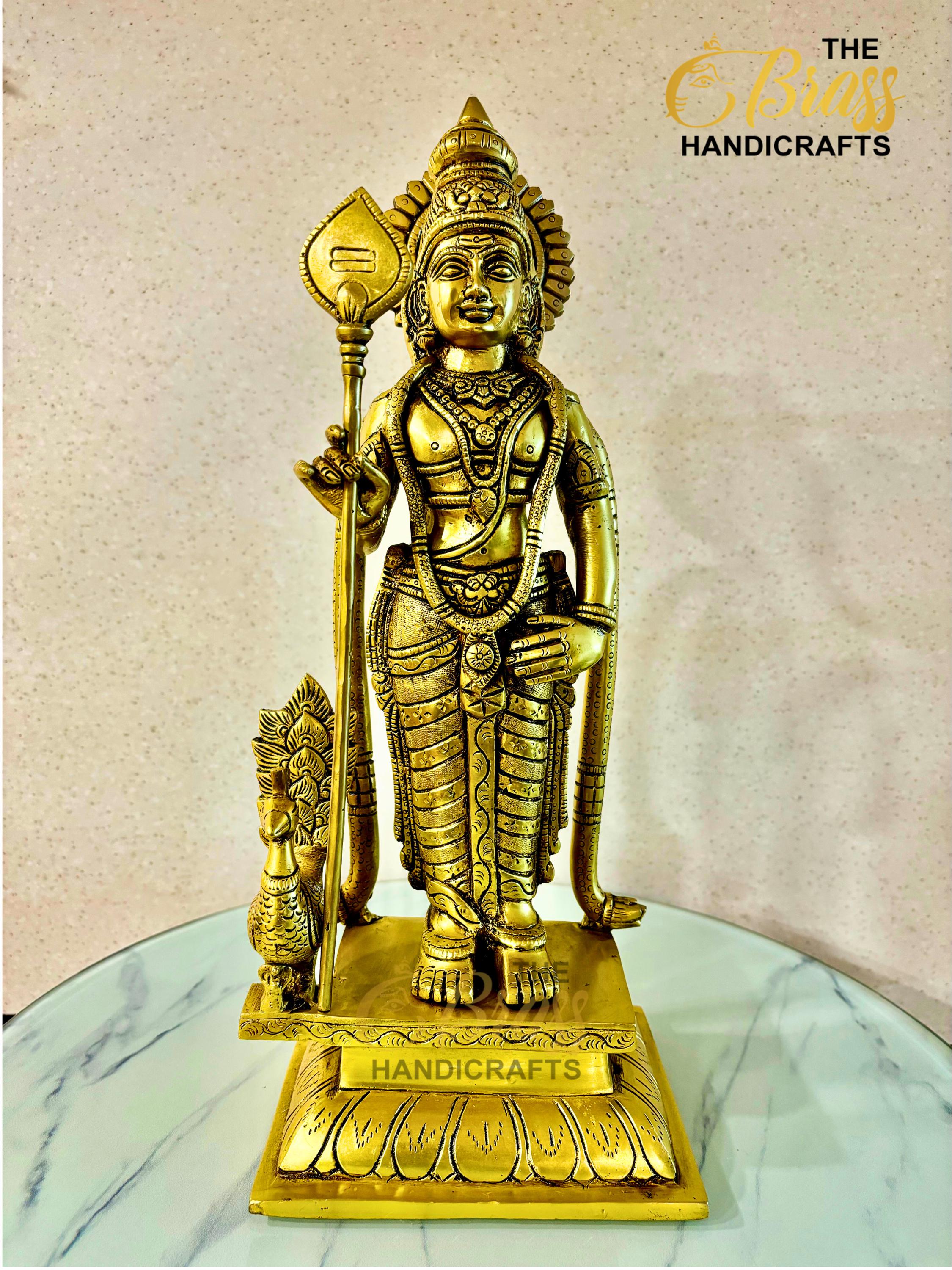 Handcrafted Brass Murugan Statue Kartikeyan Idol | Kandhan, Kumaran ...