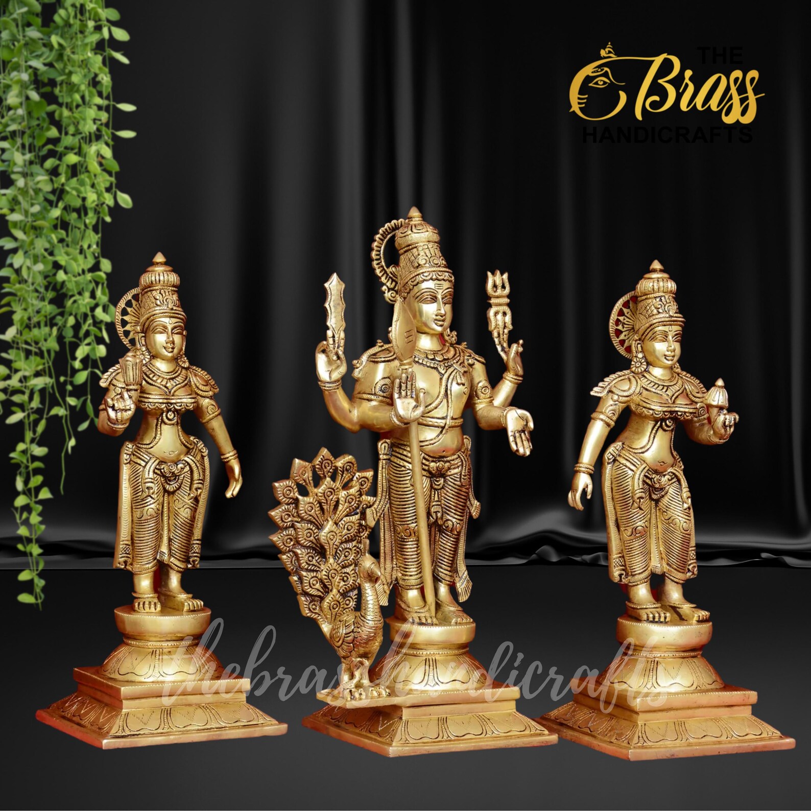 Murugan Set With Vali and Devasena, Lord Murugan Swami Valli Deivanai ...