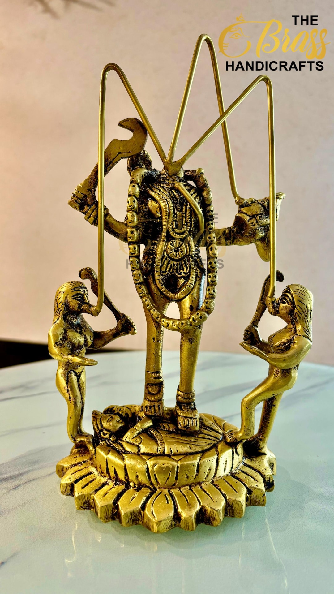 Brass Chinnamasta Statue – 9 Inches, Powerful Goddess, Handcrafted ...