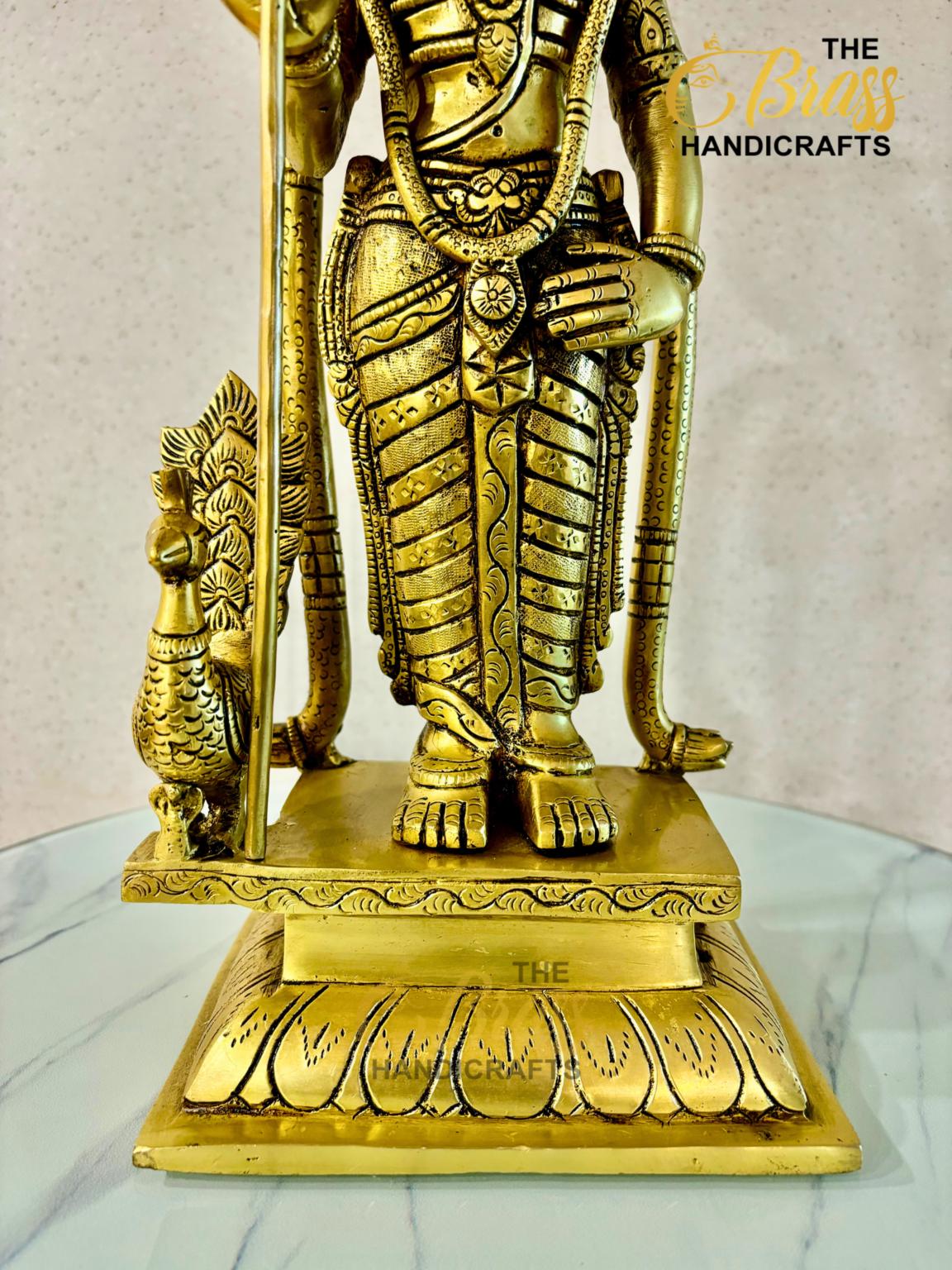 Handcrafted Brass Murugan Statue Kartikeyan Idol | Kandhan, Kumaran ...