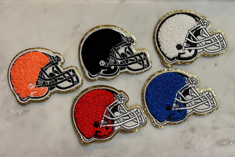 Game Day Helmet Football Trucker Hat Patch Sports Autumn Vibes Iron on ...