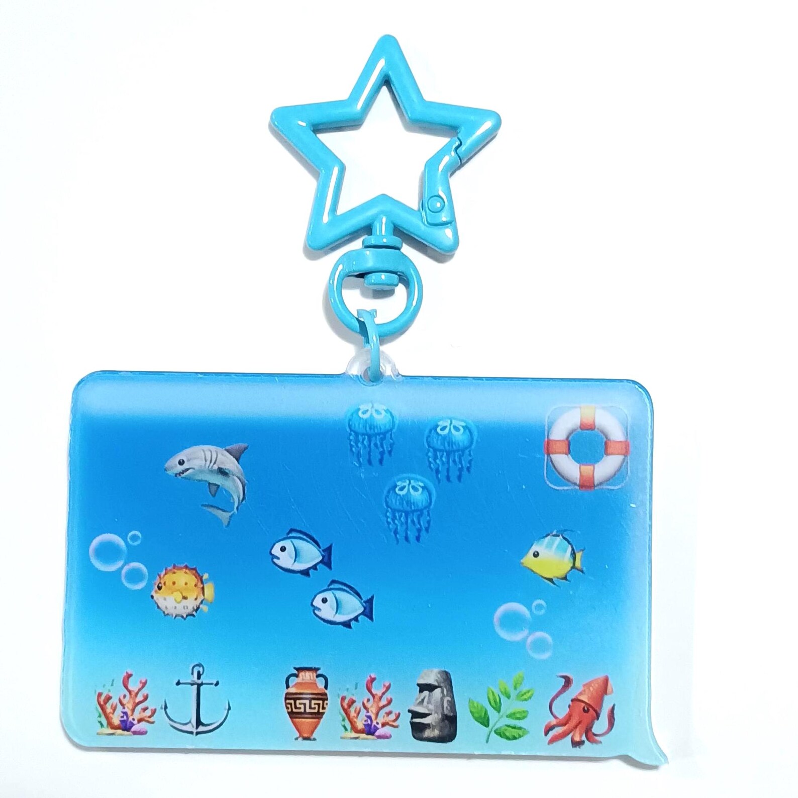Glitter Imessage Bubble Fishy Seacore Keychain - Etsy