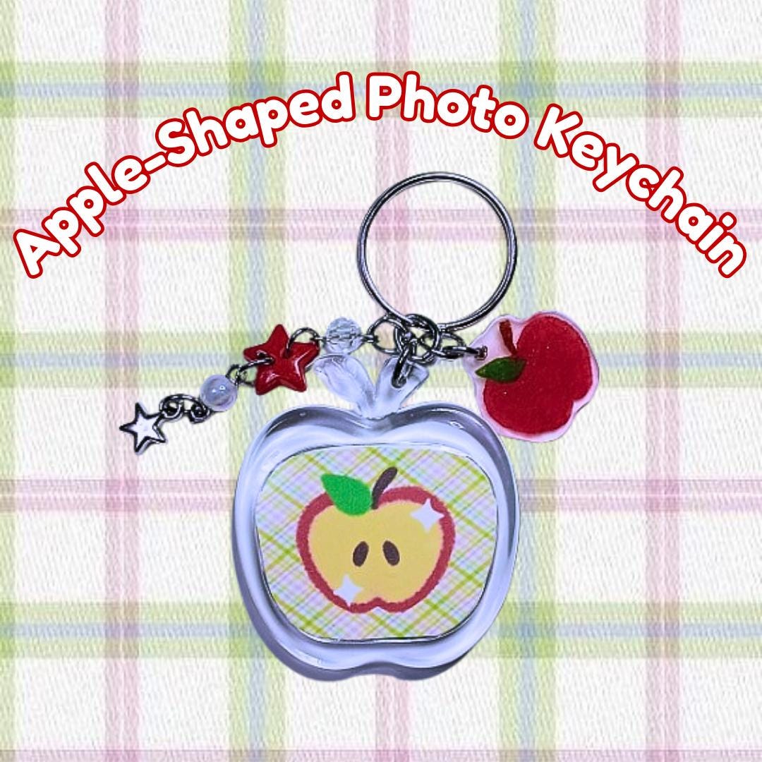 Apple-shaped Photo Keychain Grandmacore Trinketcore Inspired - Etsy