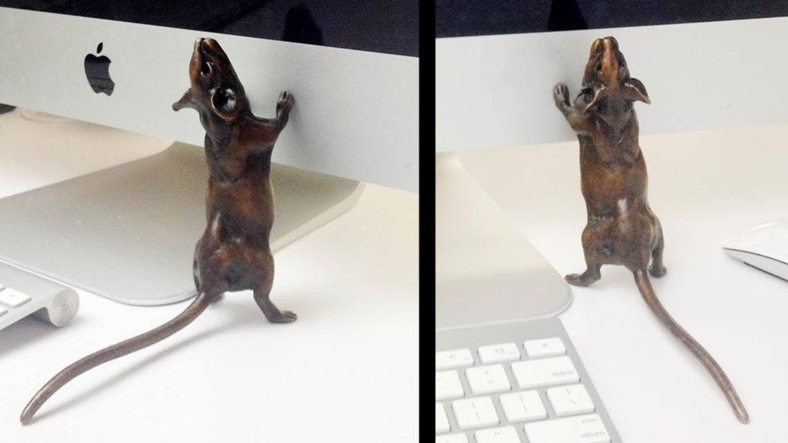 Lively Mouse Bronze Sculpture 5 Inches Tall 6 Inches Long. - Etsy