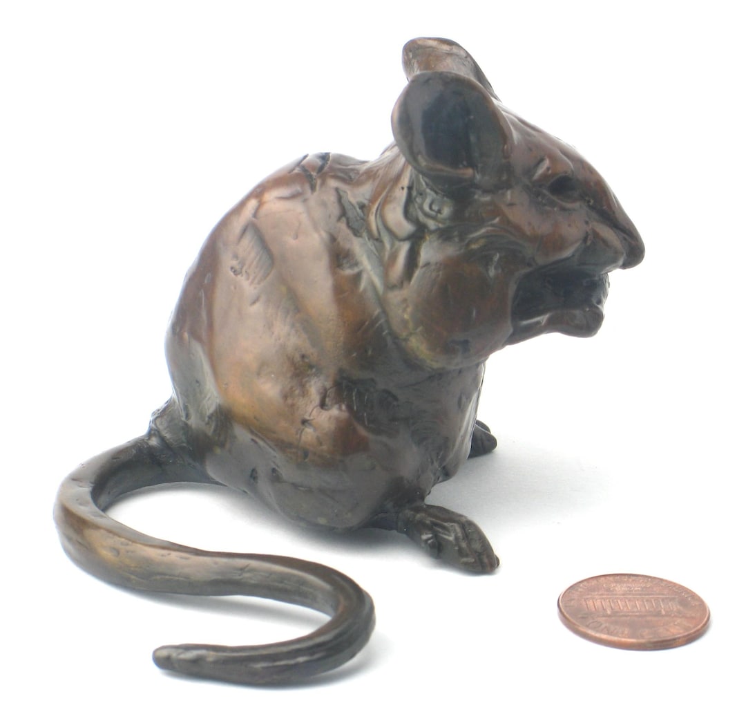 Chubby Mouse (bronze) About 2.5 Inches Tall - Etsy