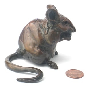 Chubby Mouse (bronze) About 2.5 Inches Tall - Etsy