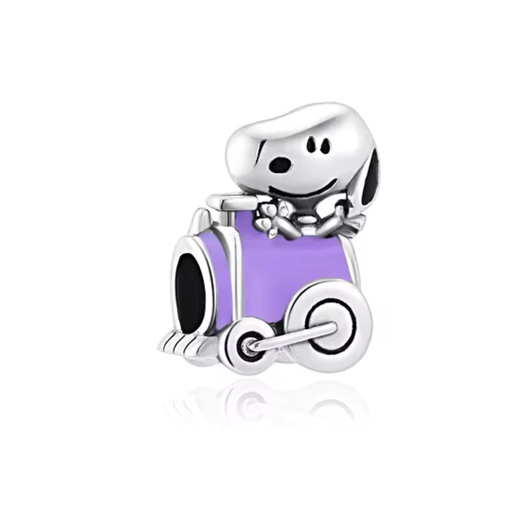 Snoopy Silver Charm,peanuts Silver Charm, Silver 925 Charm,peanuts ...