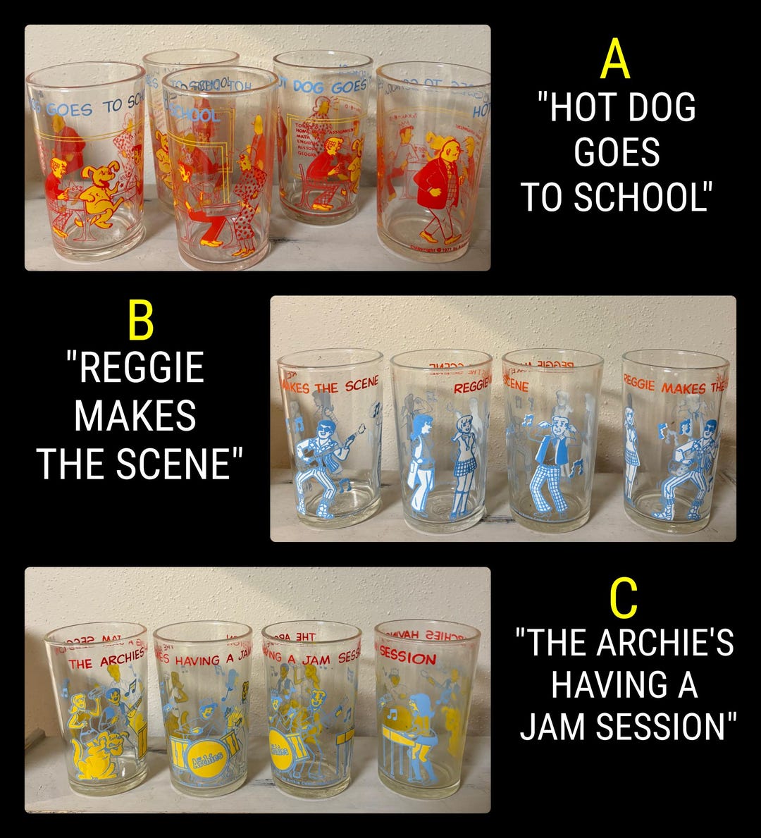 Choice of 34 Vintage 1970's Archie Glasses - Etsy