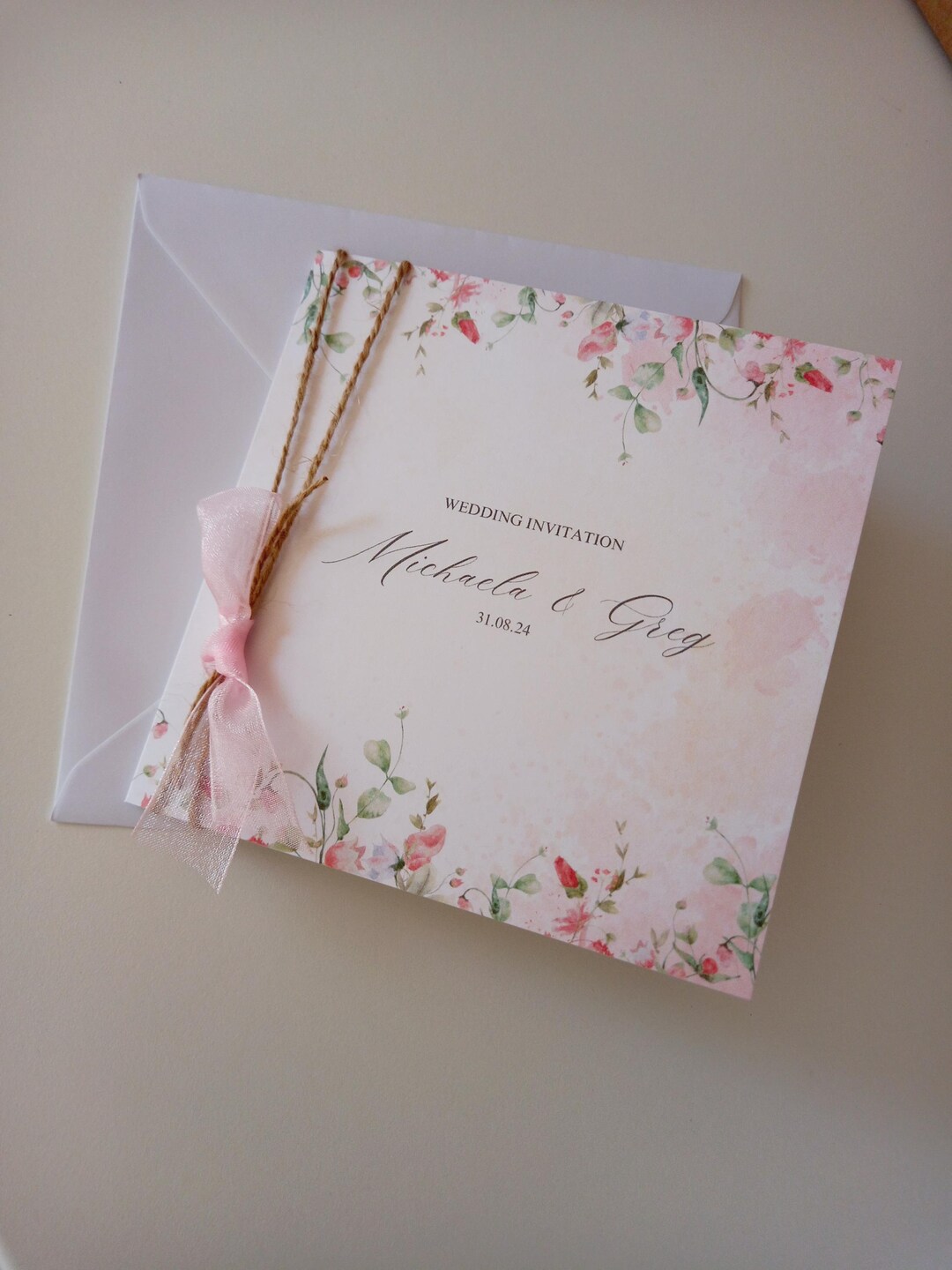 Wedding Invitation Print at Home Invitation 4page Digital Download ...