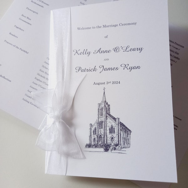 Classic Hammer Invitation With Satin Ribbon. Wedding Invitation ...