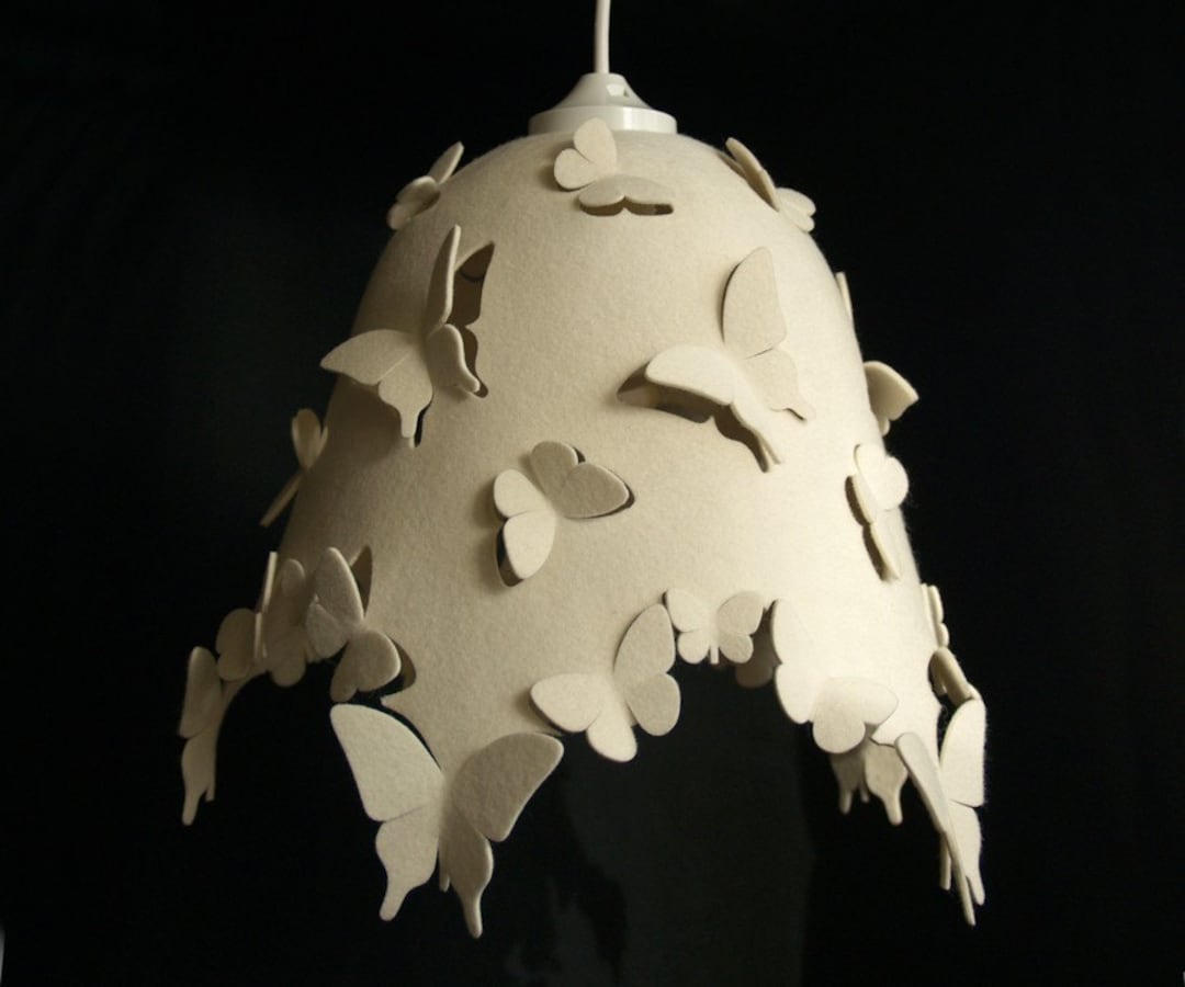 DELIGHT Wool Felt Butterfly - LAMPSHADE - - Etsy