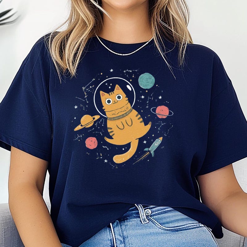 Space Cat Shirt - Etsy