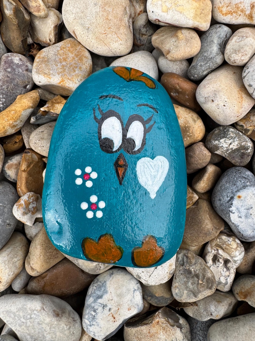Hand Painted Bird Rock Art Pebble - Etsy