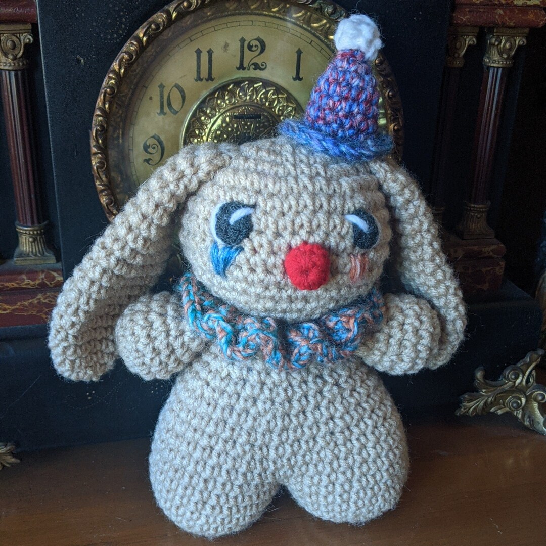 Crochet Plushie, Clown Bunny - Etsy