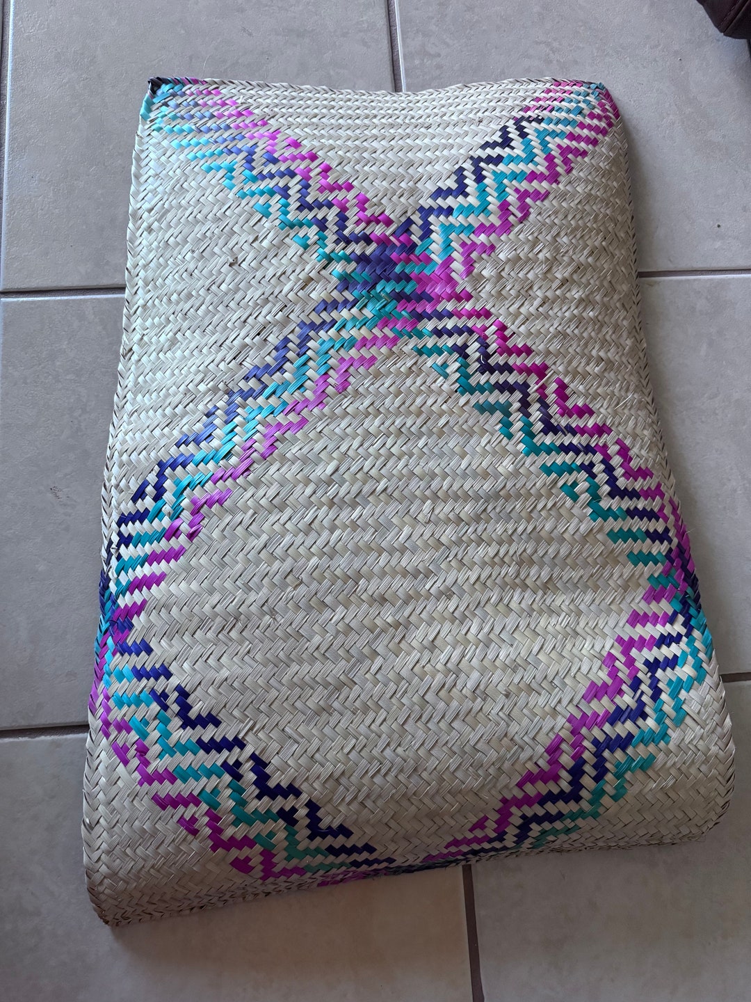 Organic Handwoven Palm Petate Mat From Oaxaca - Etsy