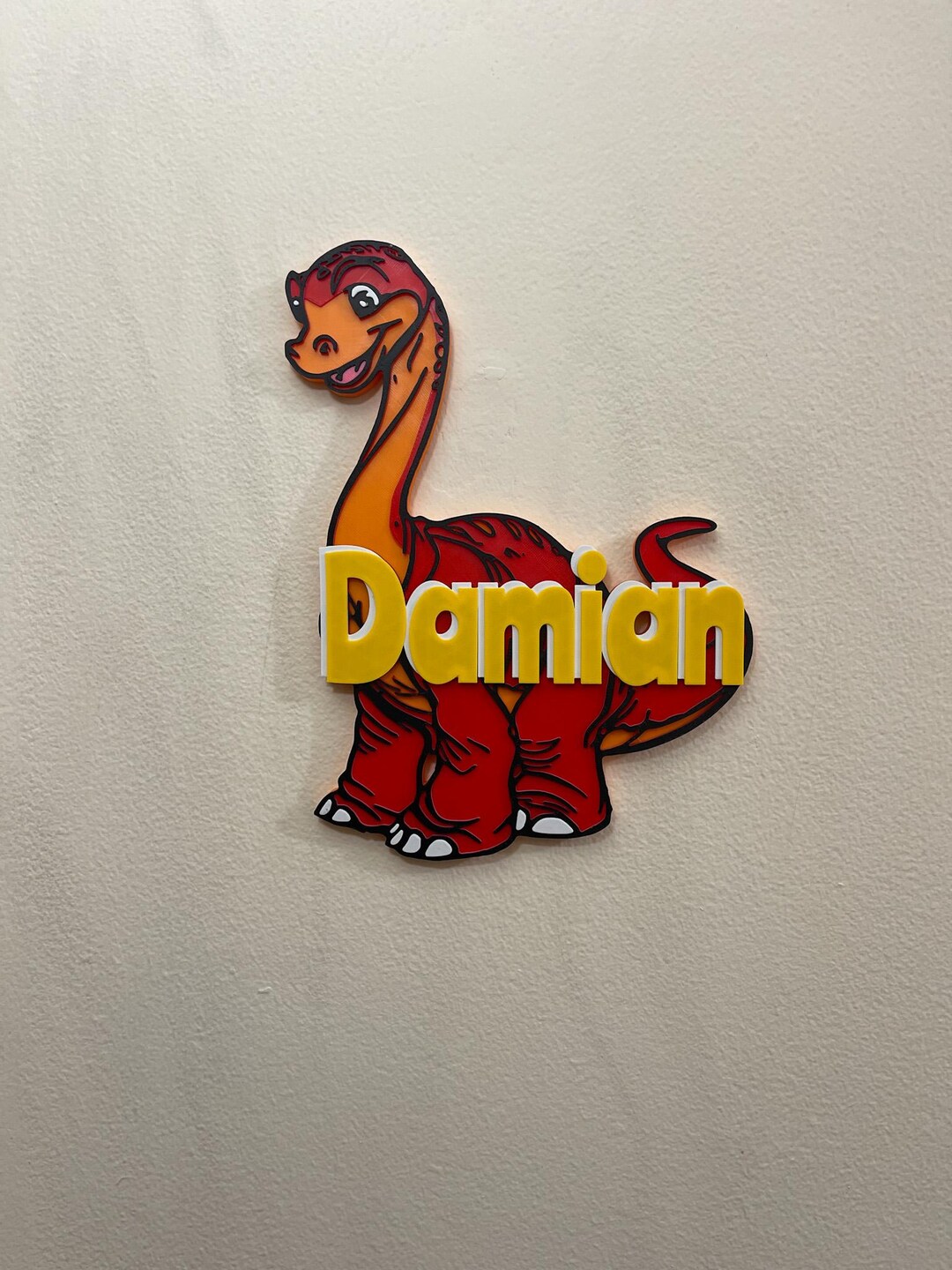 Personalized Brachiosaurus Door or Wall Sign – Custom Name and Color ...