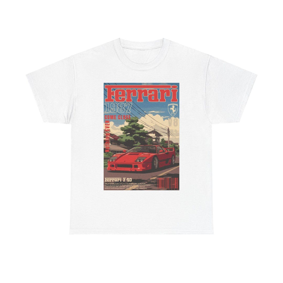 Ferrari Graphic Tee - Etsy