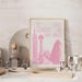New York City Print Poster Preppy Wall Art, NYC Pink Cute Girly ...
