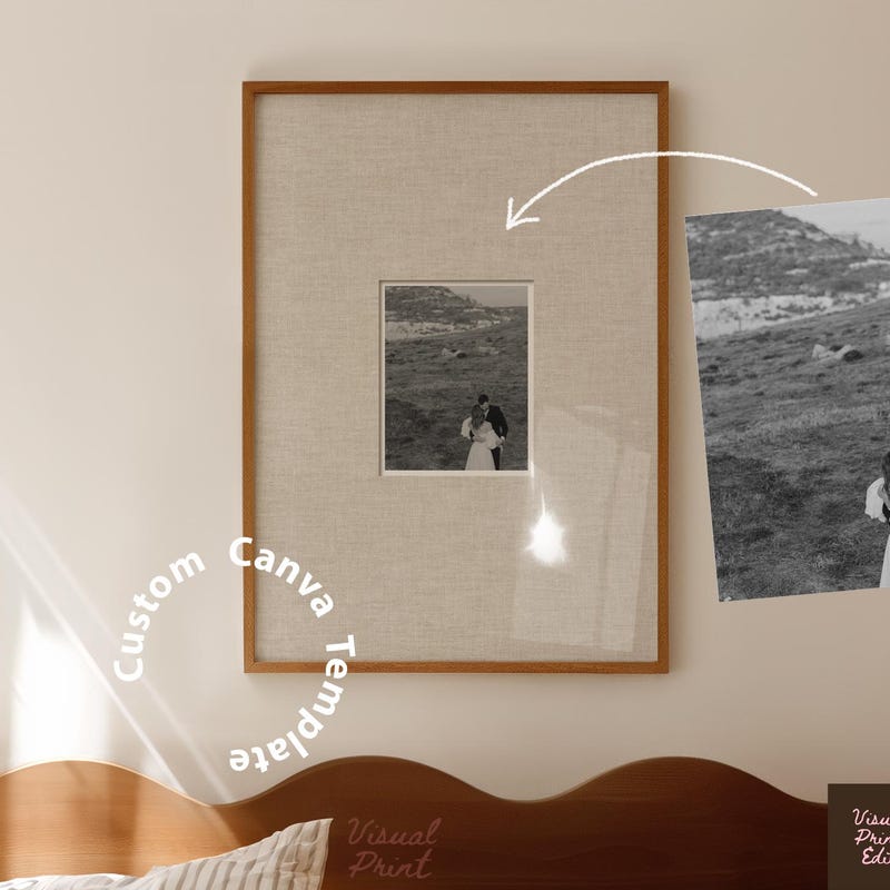 Personalized Linen Photo Mat - Etsy UK