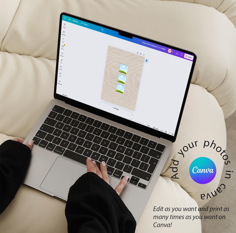 Custom Personalised Photo Strip Canva Template, DIY Print Photo Mat ...