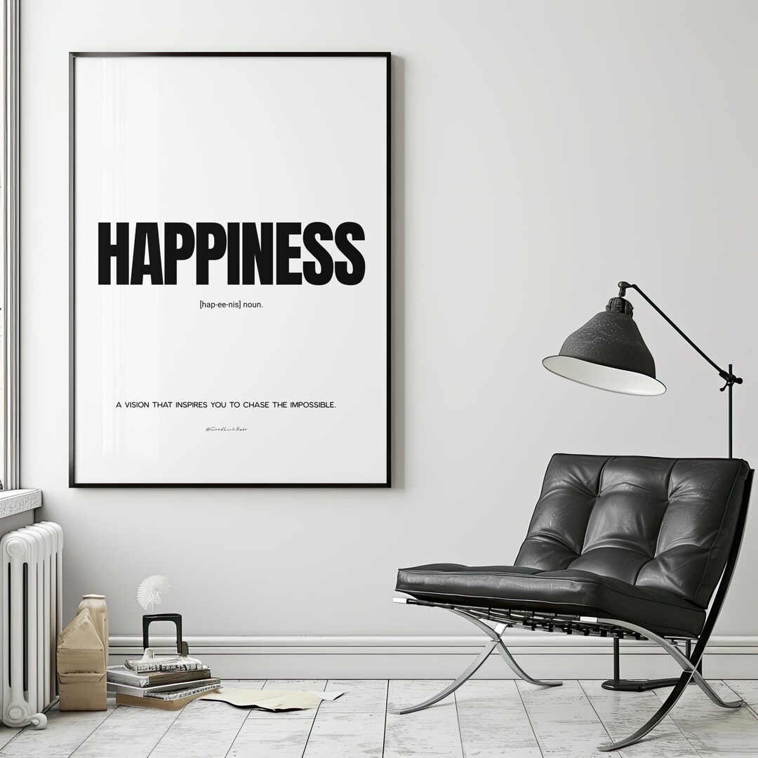 HAPPINESS | Hype Beast Modern Art | Hype Quotes | Hype Wall Art ...