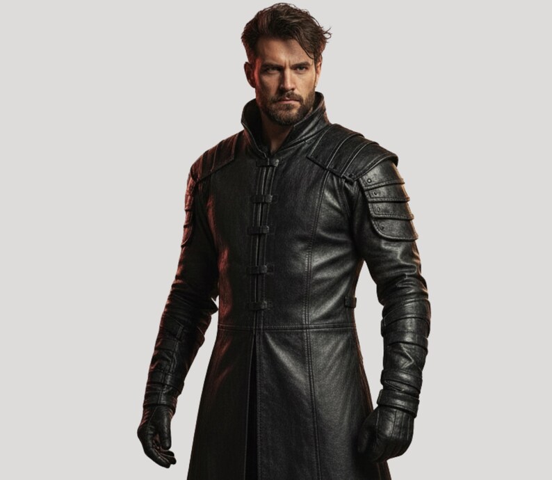 Genuine Black Leather Gothic Warrior Armor | LARP Costume Men ...
