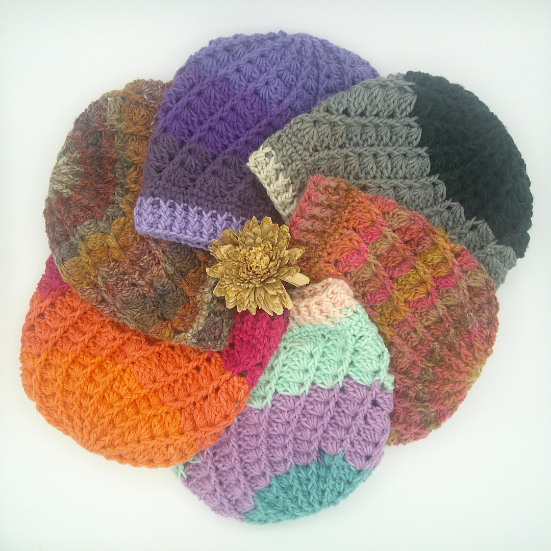 Crochet Hat, Adult Beanie, Spiral Pattern Hat, Warm, Handmade, - Etsy