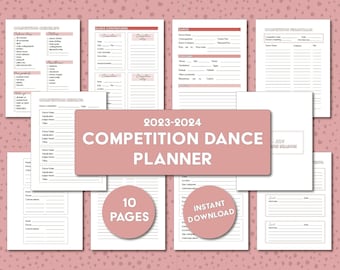 GREEN Competitive Dance Planner - Etsy