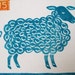 Year of the Sheep, Original Block Print on Linen Canvas - Etsy