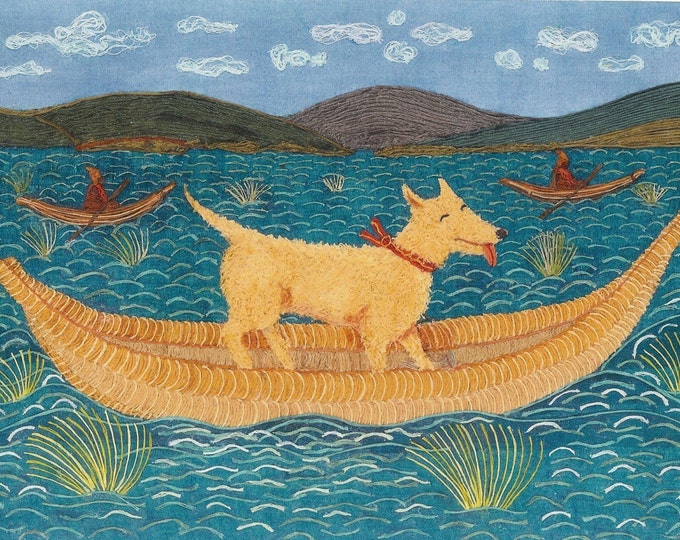 INCA DOG IN REED BOAT - Etsy