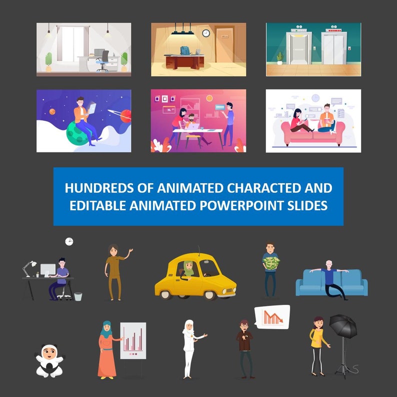 10000 Animated Characters and Presentation Slides video & Presentation ...