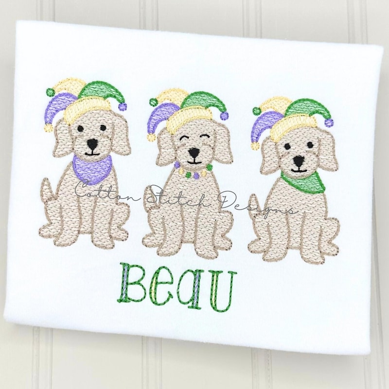 Puppy Bow Embroidery File - Etsy