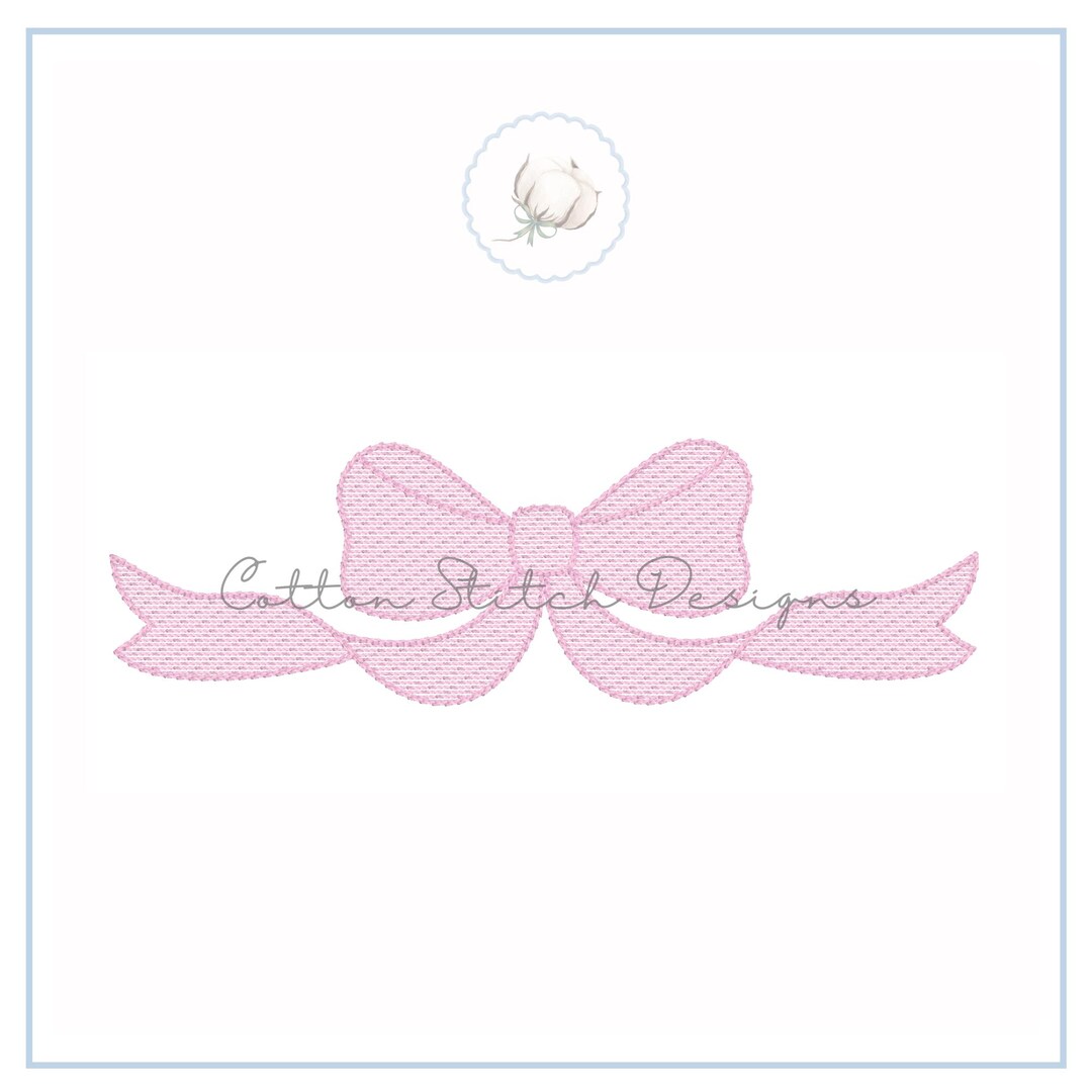 Elegant Bow Sketch Stitch Machine Embroidery Design Digital Download - Etsy