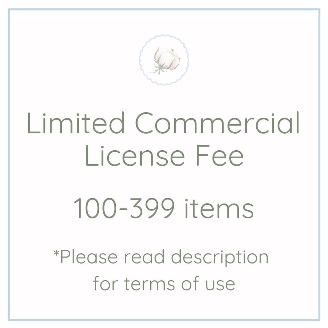 Limited Commercial License - 100 to 399 Items - Etsy