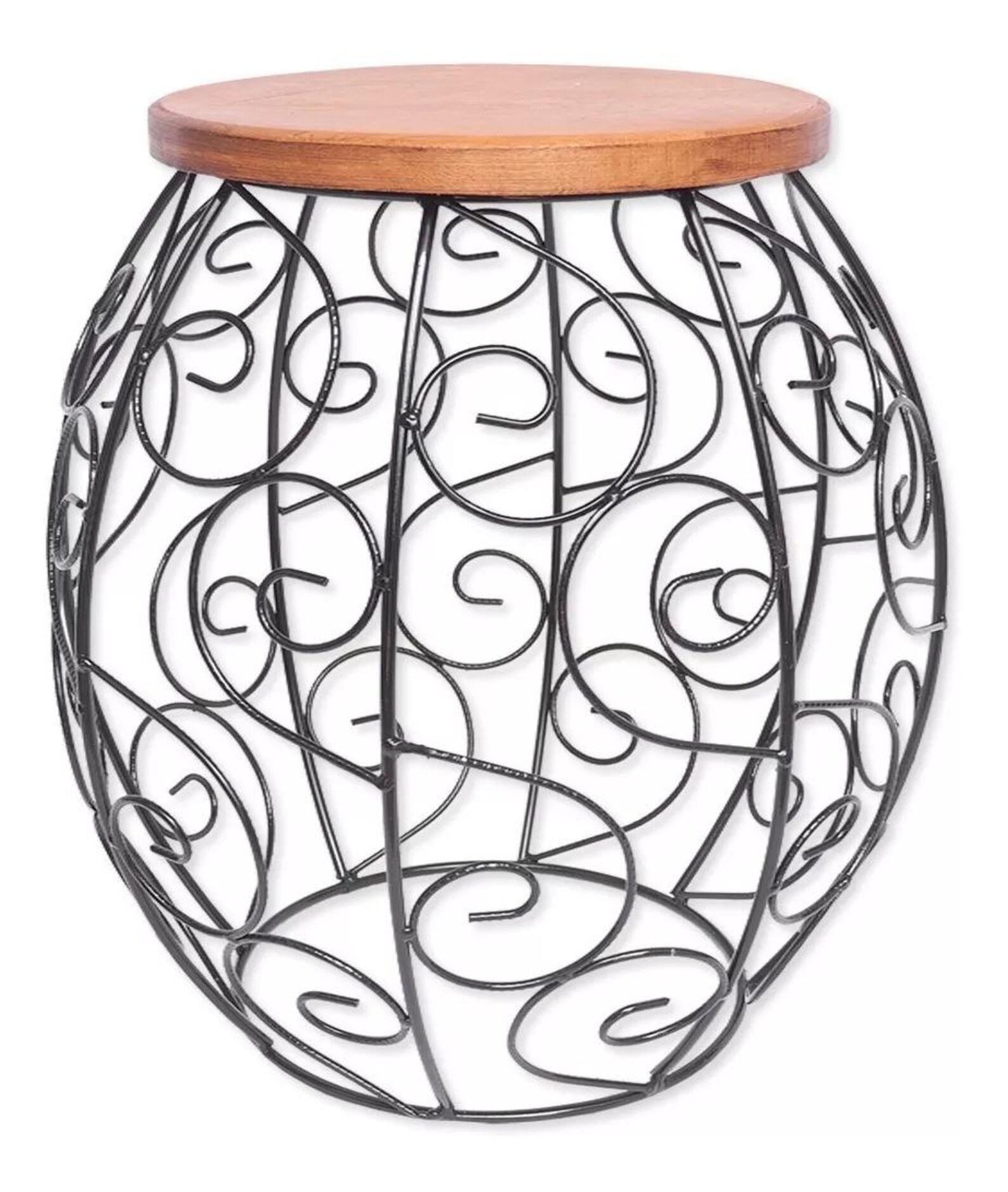 Barrel Bench Arabesque Stool Rococo Rustic Iron Recycled Demolition ...