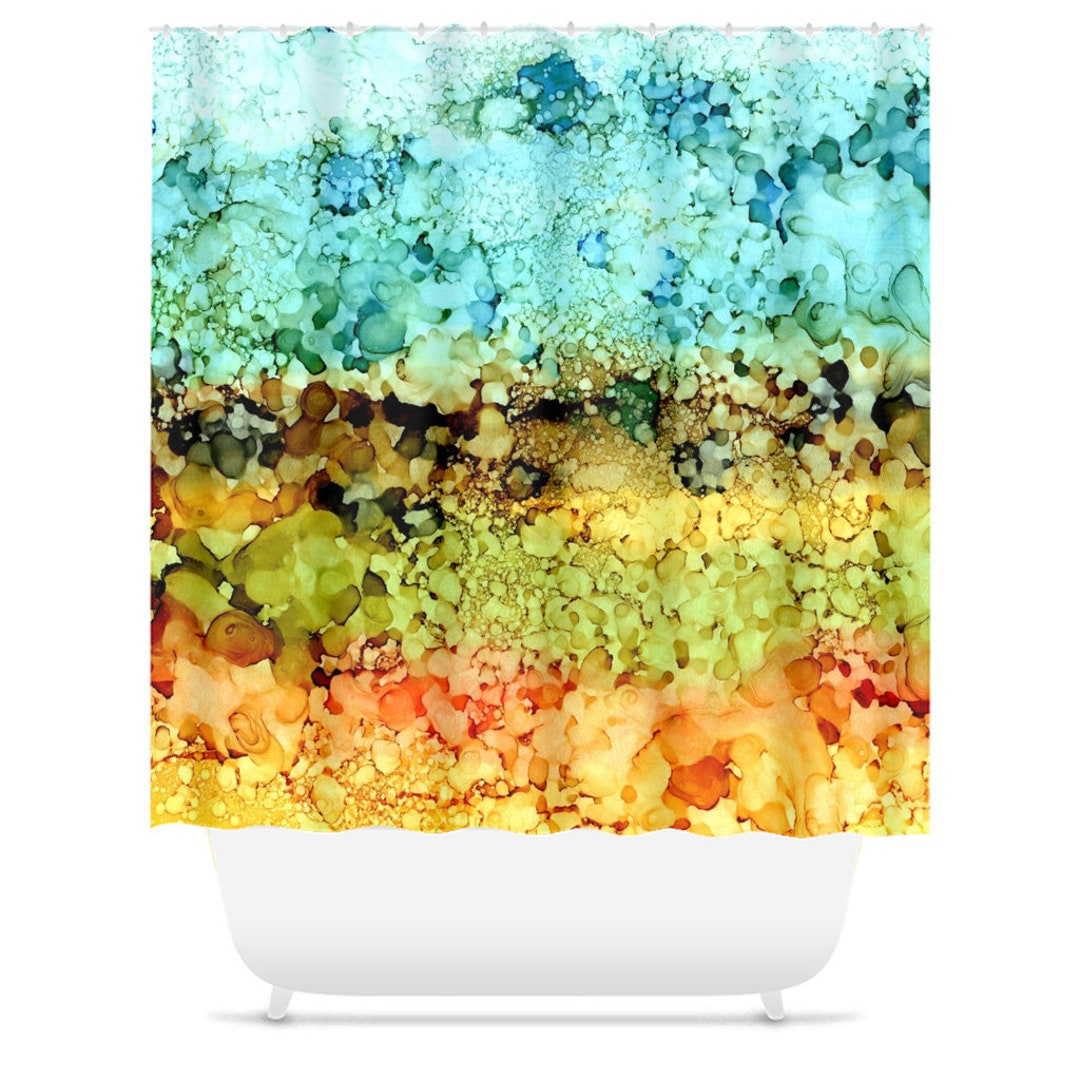 Shower Curtains, Abstract Shower Curtain, Bath Mat, Bathroom, Abstract ...