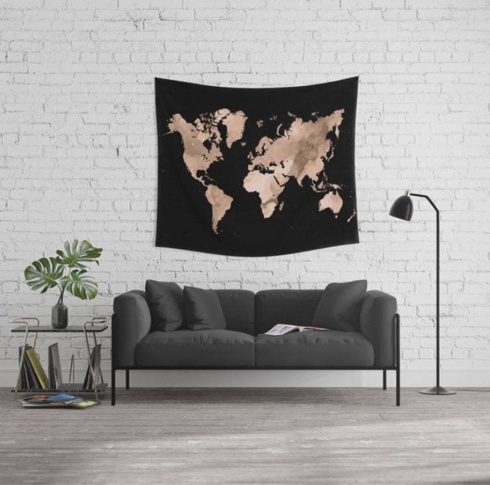World Map Wall Tapestry World Map Wall Hanging Design 97 | Etsy