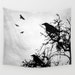 Wall Tapestry Wall Hanging Gray Tapestry Crow Tapestry - Etsy
