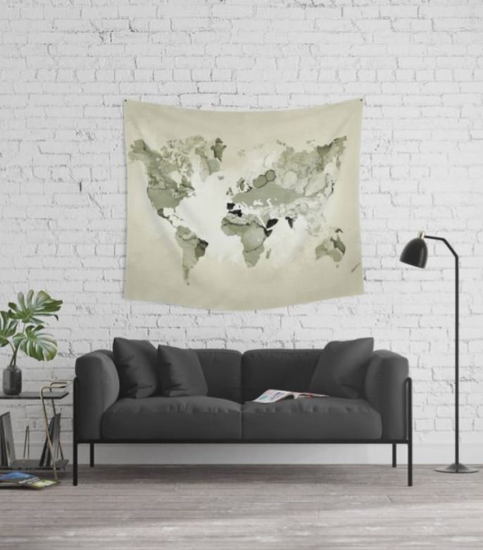 World Map Wall Tapestry World Map Wall Hanging Design 123 - Etsy