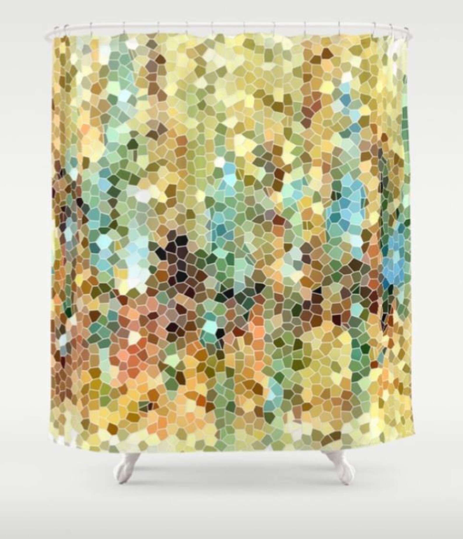 Shower Curtains Mosaic Curtain Bath Mat Bathroom Abstract | Etsy