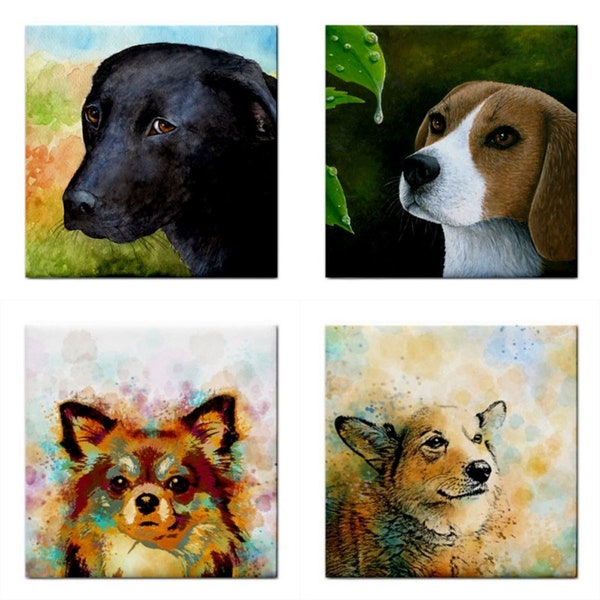 Dog Ceramic Tile - Etsy