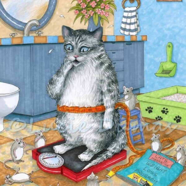 Funny Cat and Mouse Poster - Etsy