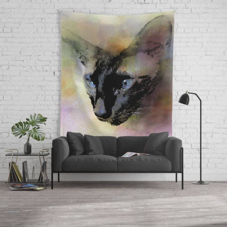 Wall Tapestry Wall Hanging Cat Wall Tapestry Cat 620 - Etsy