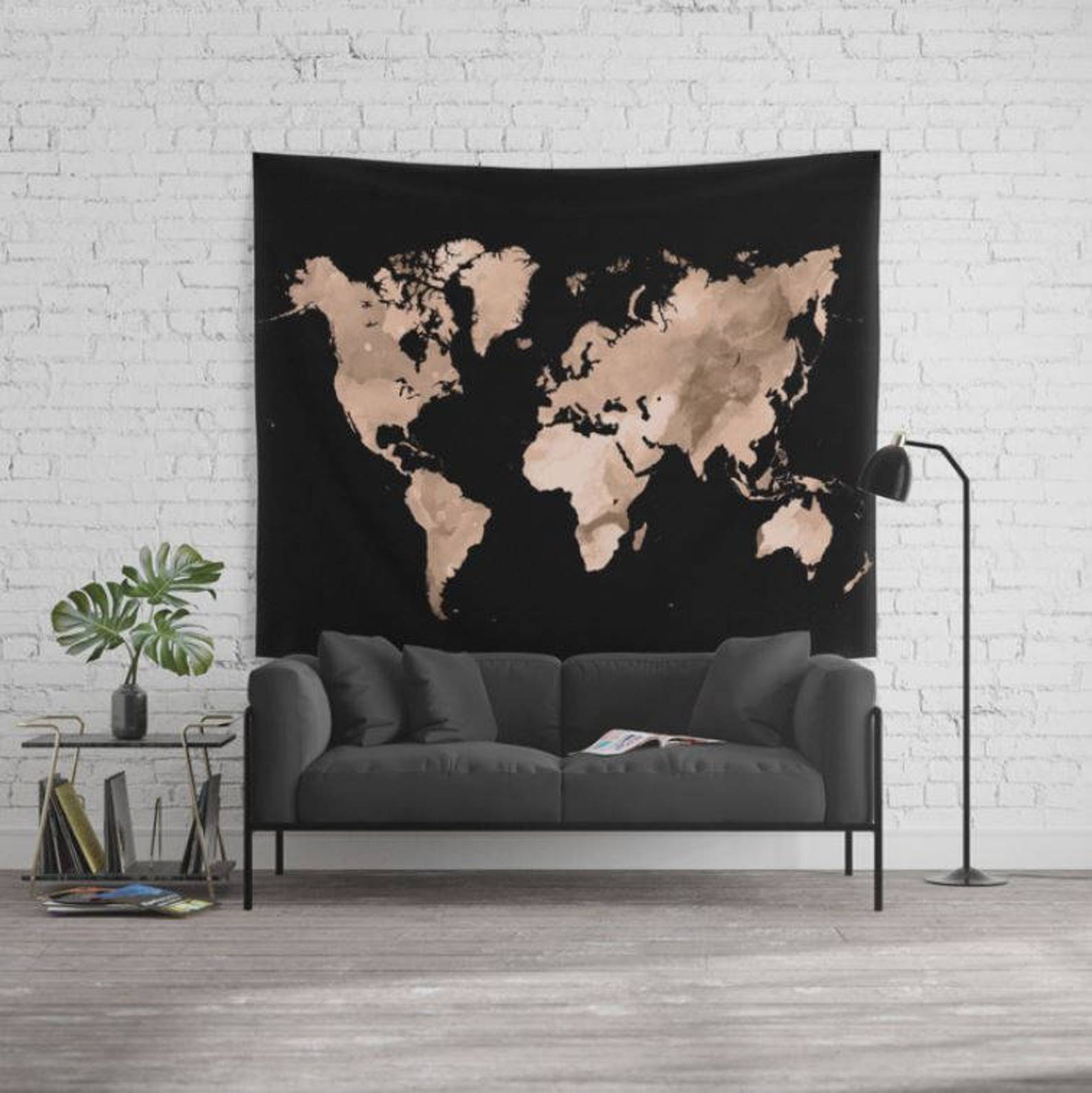 World Map Wall Tapestry World Map Wall Hanging Design 97 | Etsy